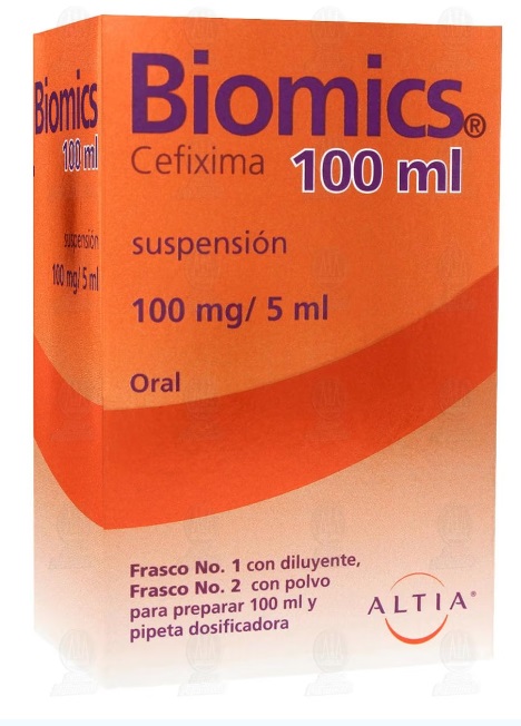 BIOMICS SUSP 100MG/5ML CEFIXIMA C/100ML LAB ALTIA | Website Farmacias ...